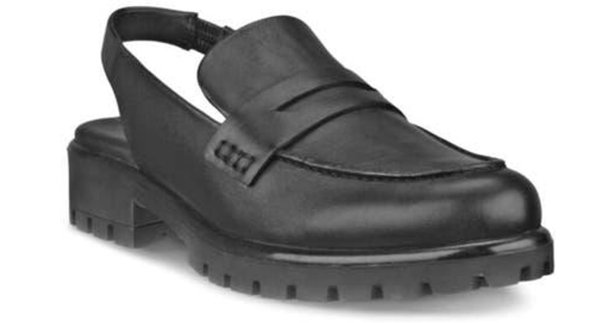 Ecco Modtray Water Resistant Slingback Penny Loafer in Black | Lyst