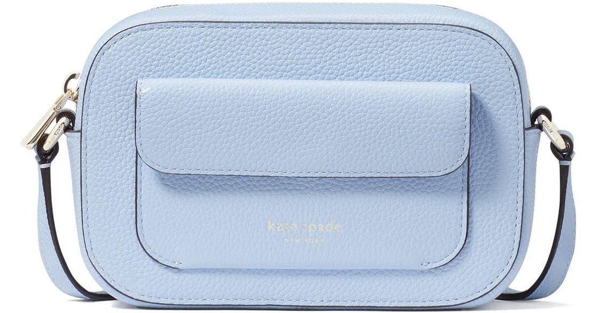 Kate Spade Ava Pebble Leather Crossbody Bag in Blue | Lyst