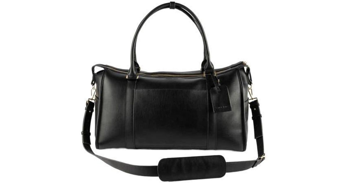 Gigi Pip Atlas Vegan Leather Weekender Bag in Black | Lyst