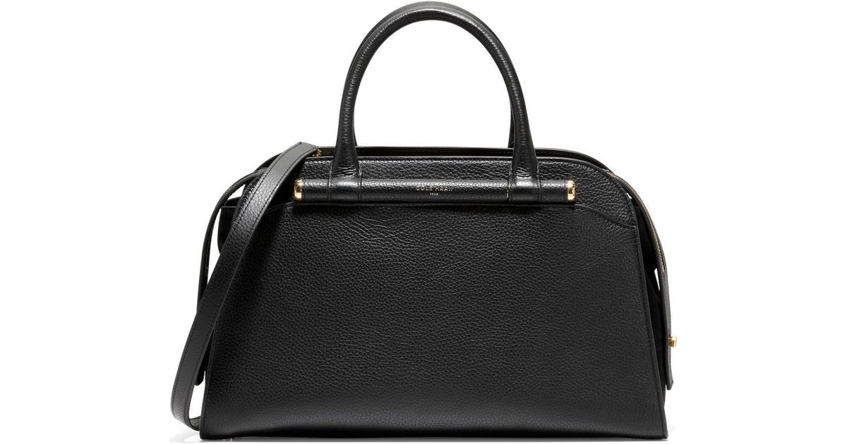 Cole Haan Medium Catherine Leather Satchel in Black | Lyst