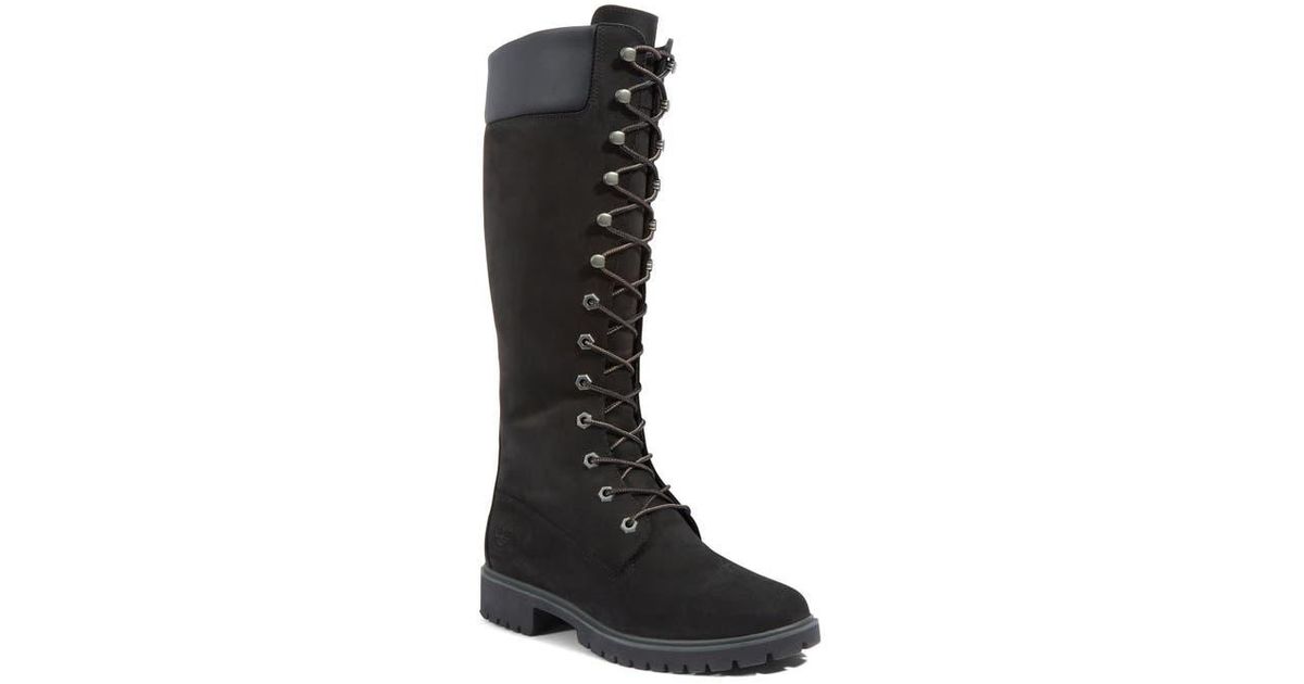 Timberland Premium 14-Inch Lace-Up Waterproof Boot in Black | Lyst