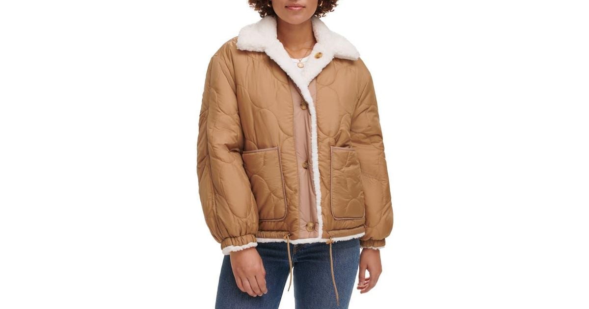 Levi's Quilted High Pile Fleece Reversible Jacket | Lyst