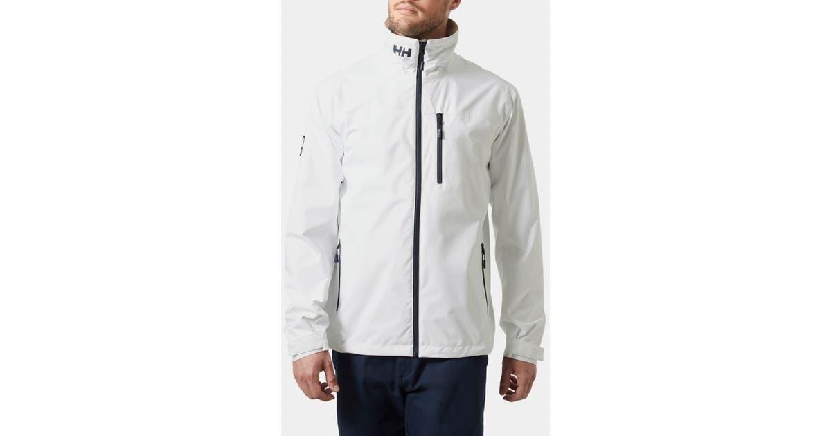 Helly Hansen Waterproof Crew Jacket in White for Men | Lyst