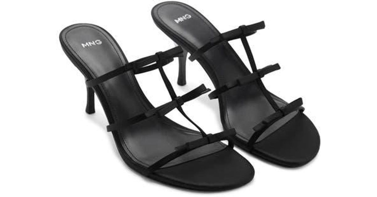 Mango Slide Sandal in Black | Lyst