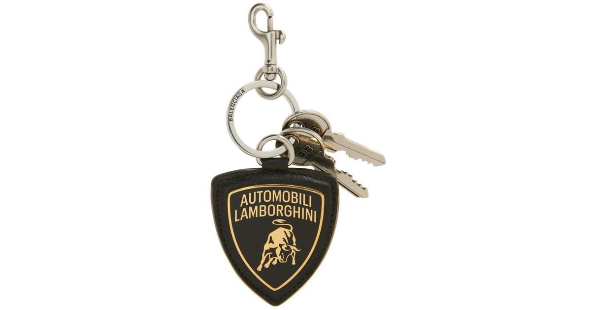 Balenciaga X Lamborghini Shield Key Chain in Metallic for Men | Lyst
