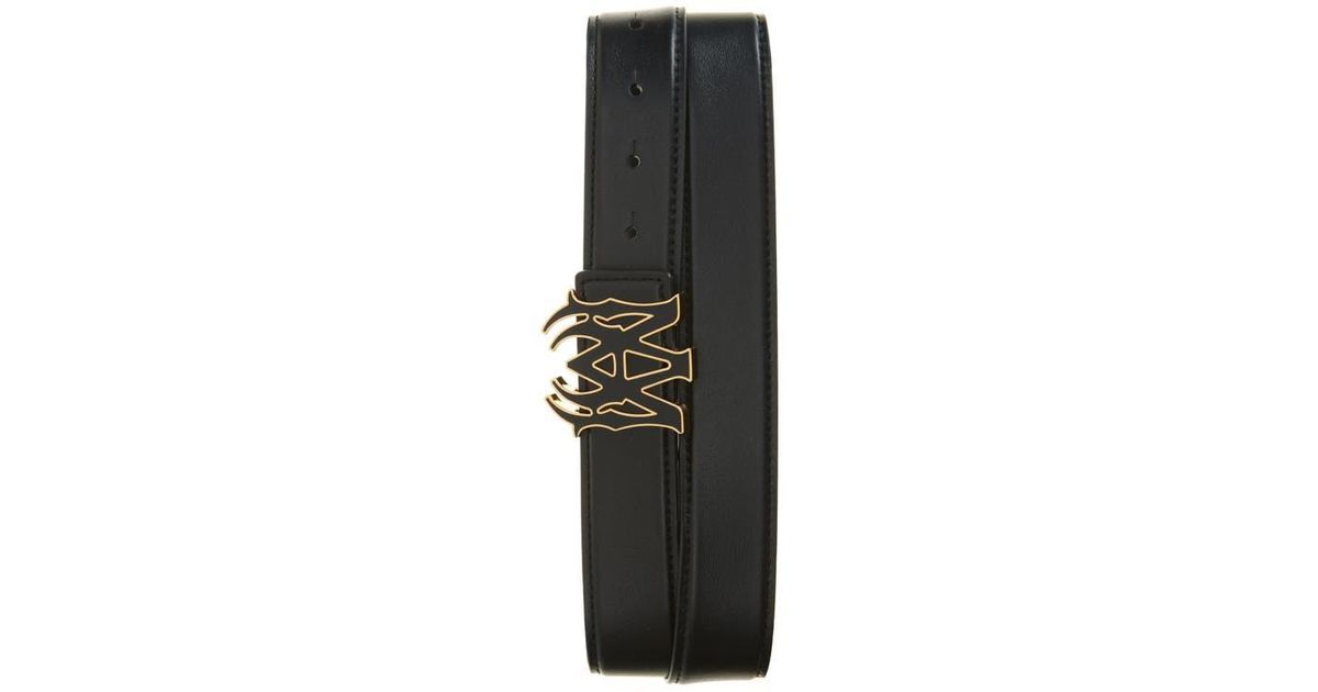 Amiri Core Logo Buckle Leather Belt in Black for Men | Lyst
