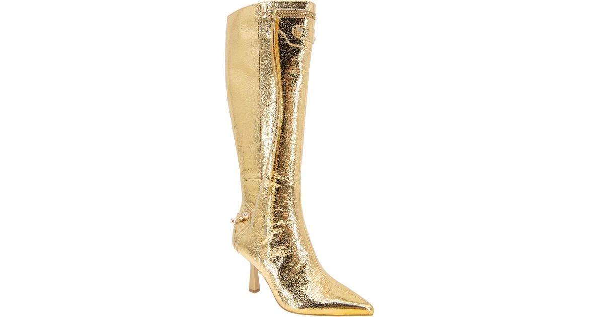 BCBGMAXAZRIA Irina Pointed Toe Knee High Boot in Brown | Lyst