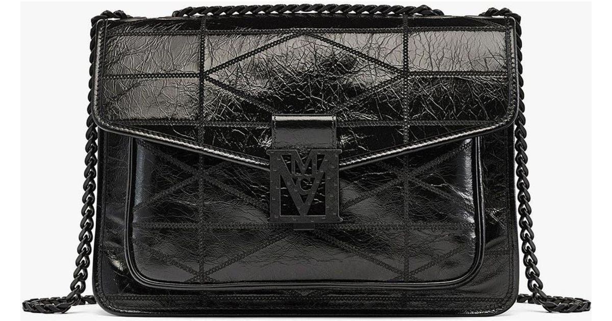 MCM Travia Quilted Shoulder Bag in Black | Lyst