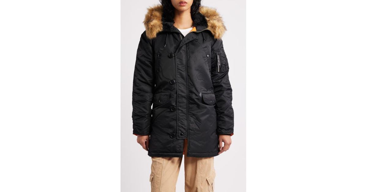Alpha Industries Alpha N-3B Water Resistant Parka With Removable Faux ...