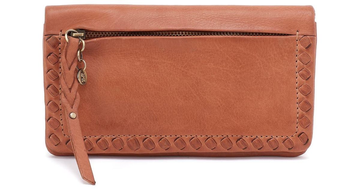 Hobo International Lumen Leather Continental Bifold Wallet in Brown | Lyst