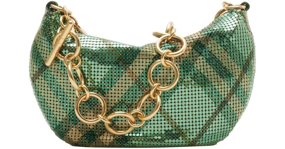 Burberry Chainmail Bag in Green | Lyst