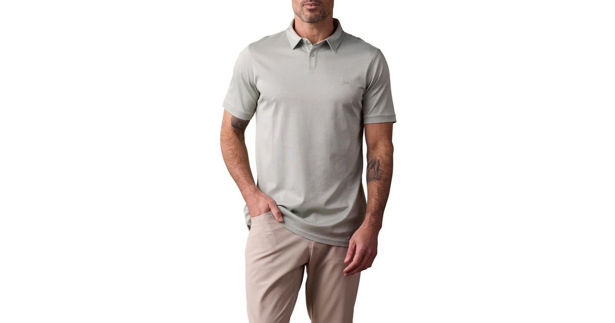The Normal Brand Performance Piqué Polo in Gray for Men | Lyst