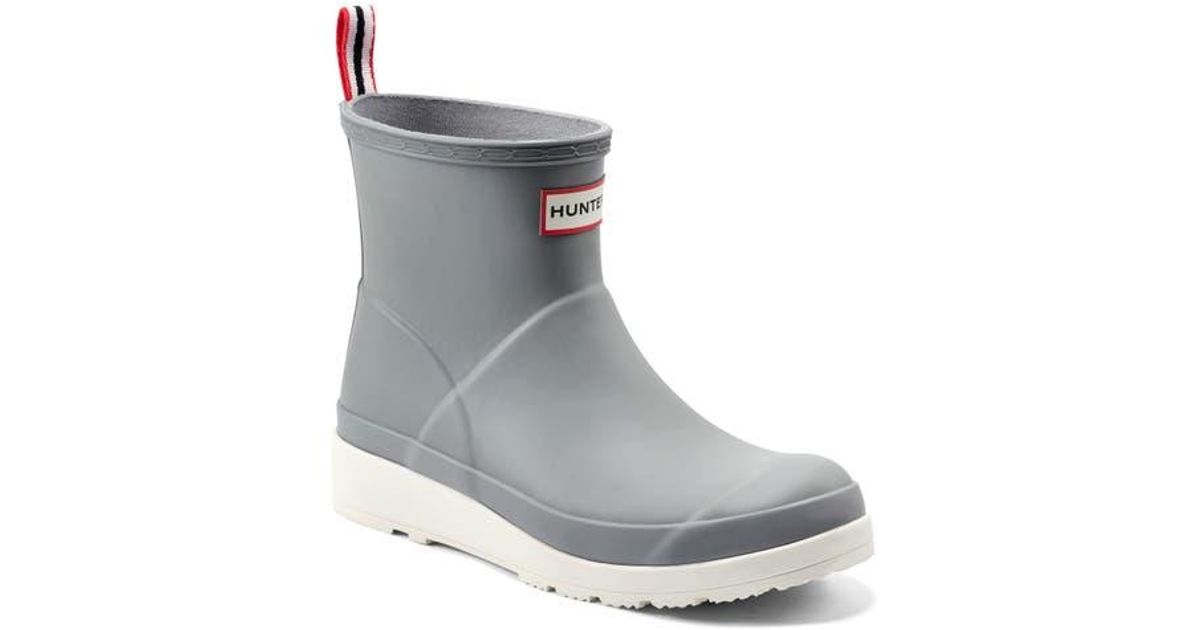 HUNTER Original Play Waterproof Short Rain Boot in Gray | Lyst