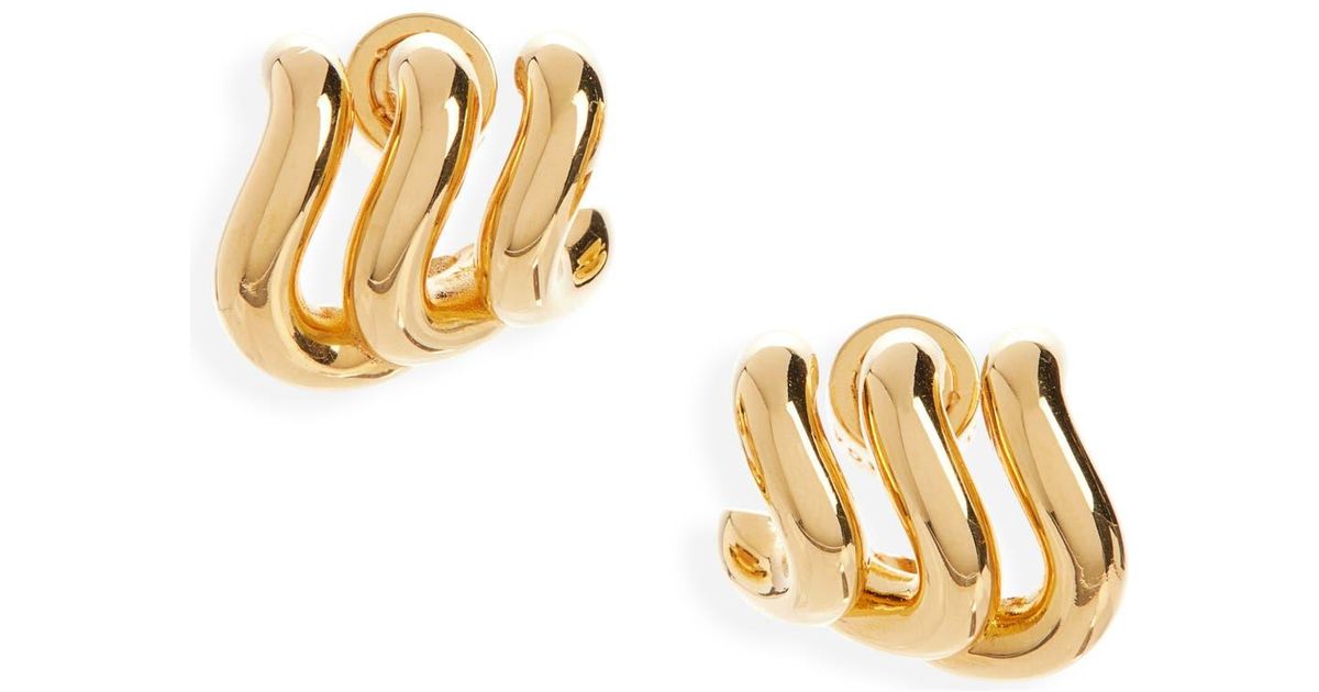 Balenciaga Loop Trio Stud Earrings in Metallic | Lyst