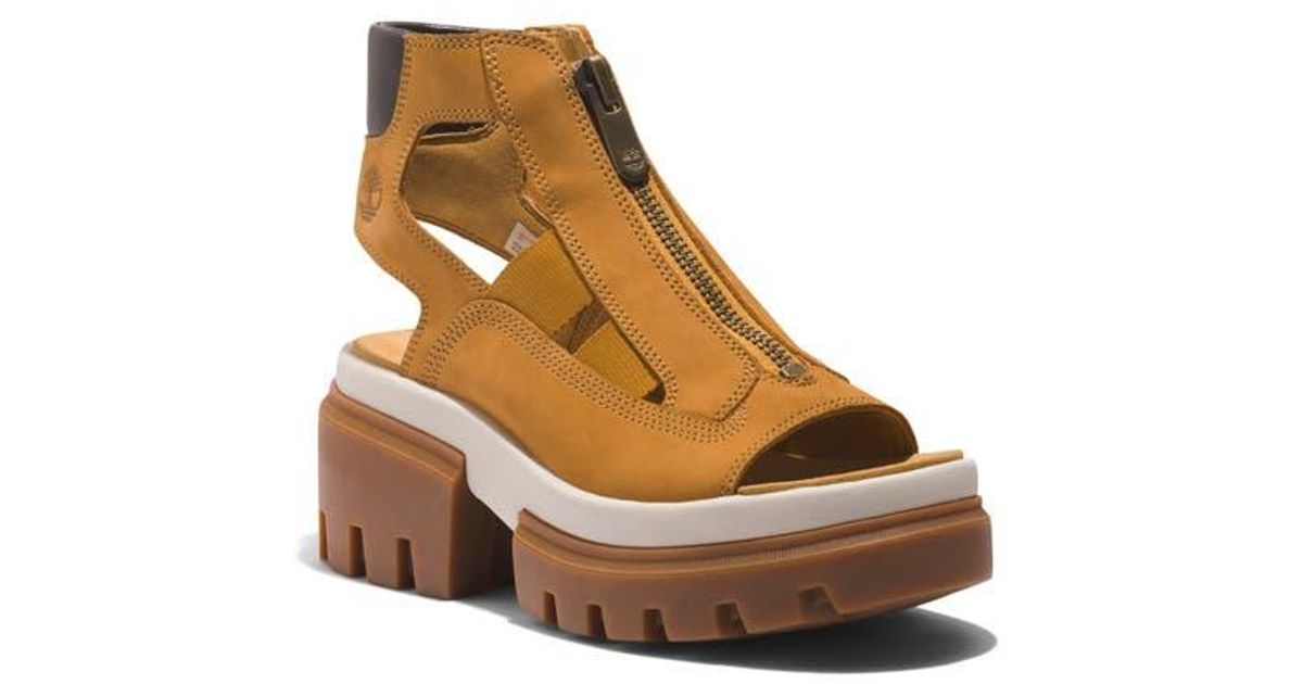 Timberland Everleigh Gladiator Sandal in Brown | Lyst