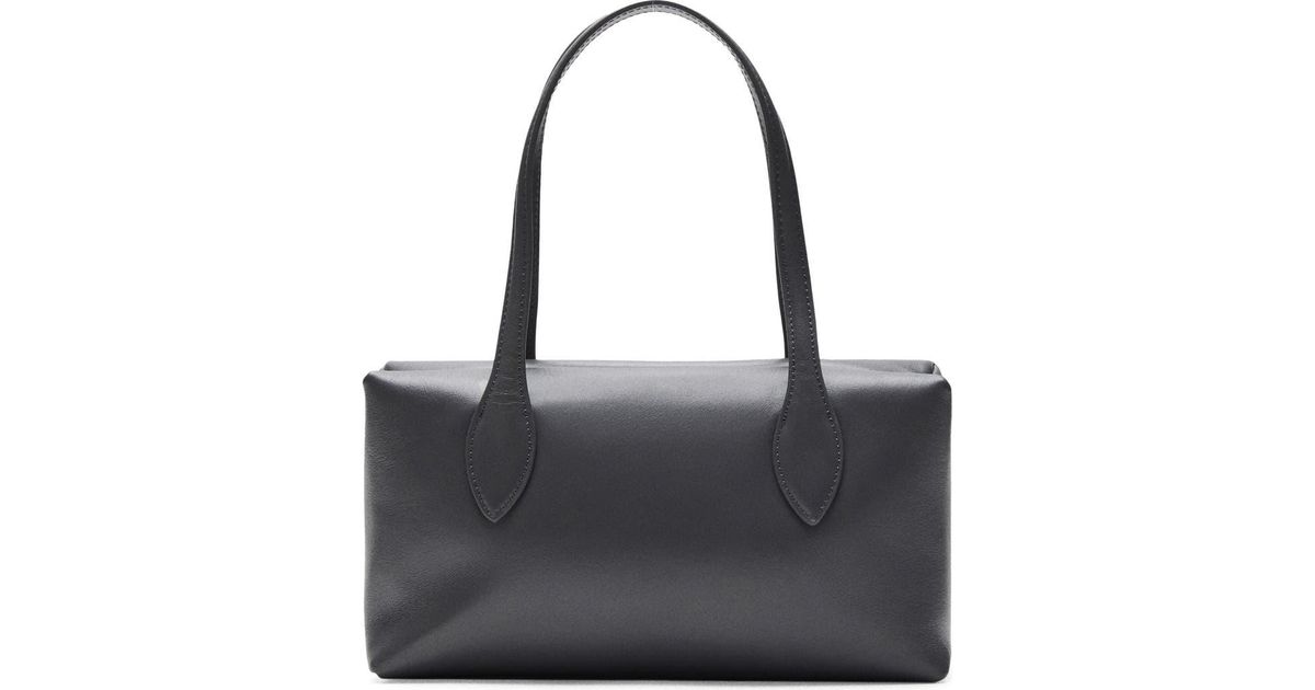 Mango Selection Leather Shoulder Bag in Black | Lyst
