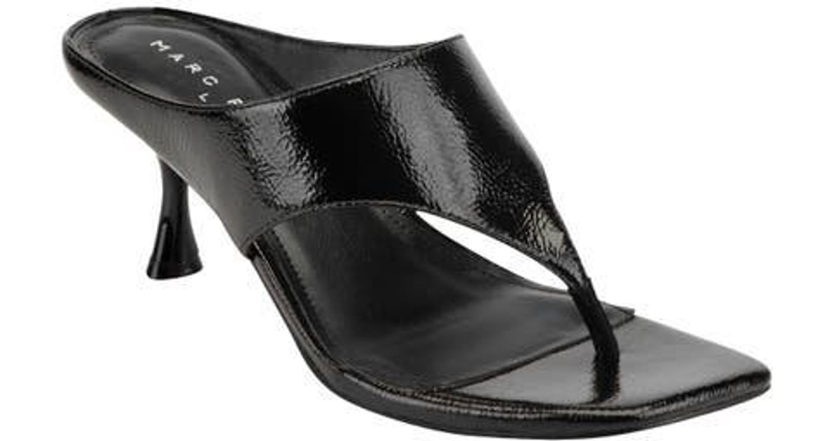 Marc Fisher Adia Flip Flop in Black | Lyst