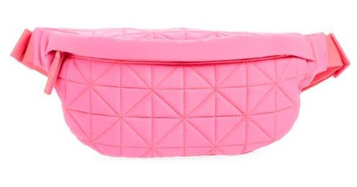 VEE COLLECTIVE Vee Water Repellent Quilted Nylon Belt Bag in Pink | Lyst