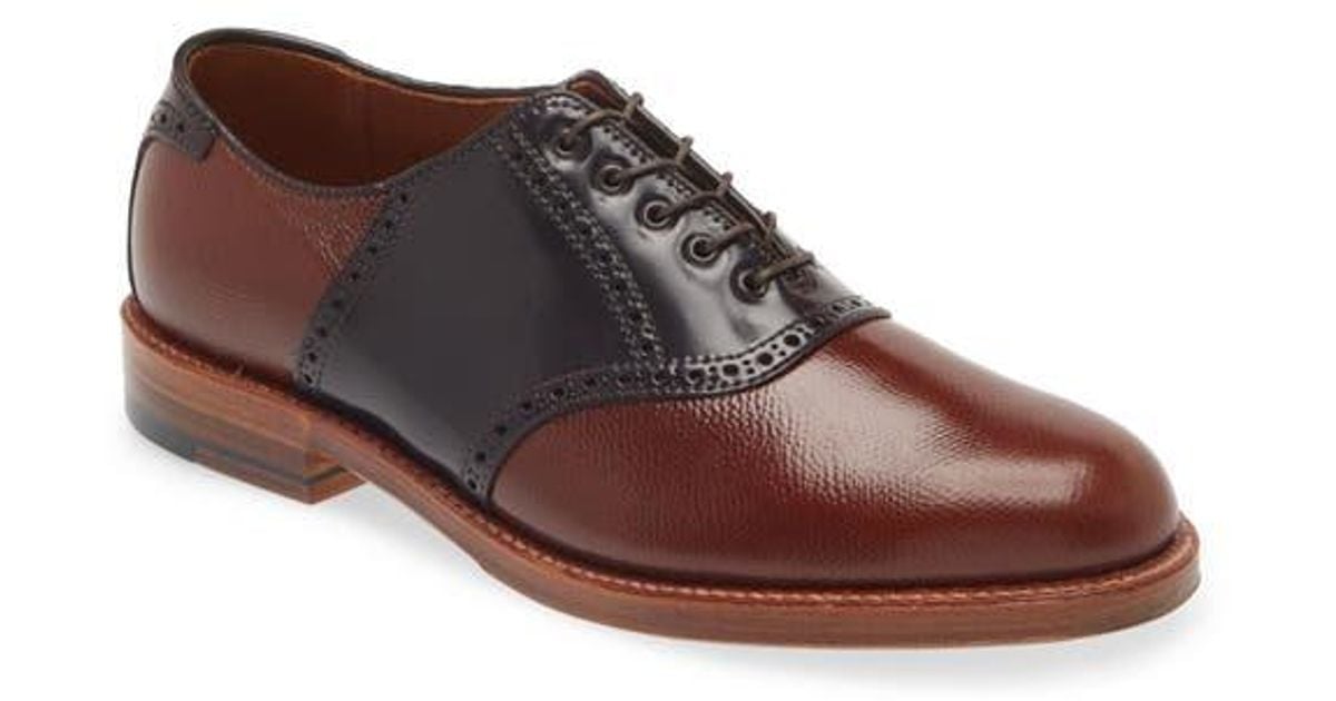 Alden Brogue Saddle Shoe in Brown for Men | Lyst