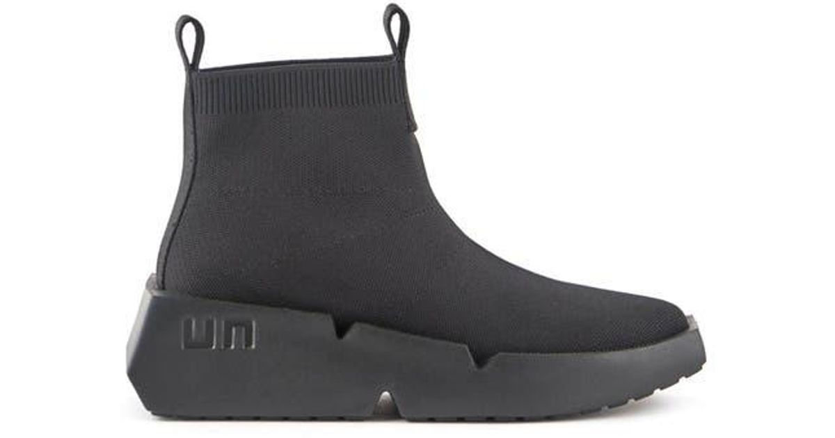 United Nude Mega Sock Platform Bootie in Black | Lyst