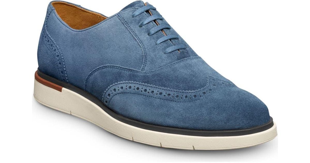Allen Edmonds Carson Hybrid Wingtip Oxford in Blue for Men | Lyst