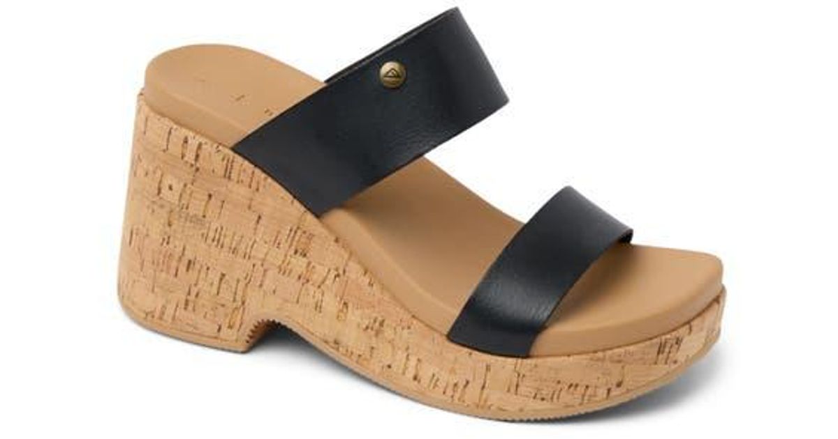 Reef Sunset Ibiza Platform Slide Sandal in White | Lyst