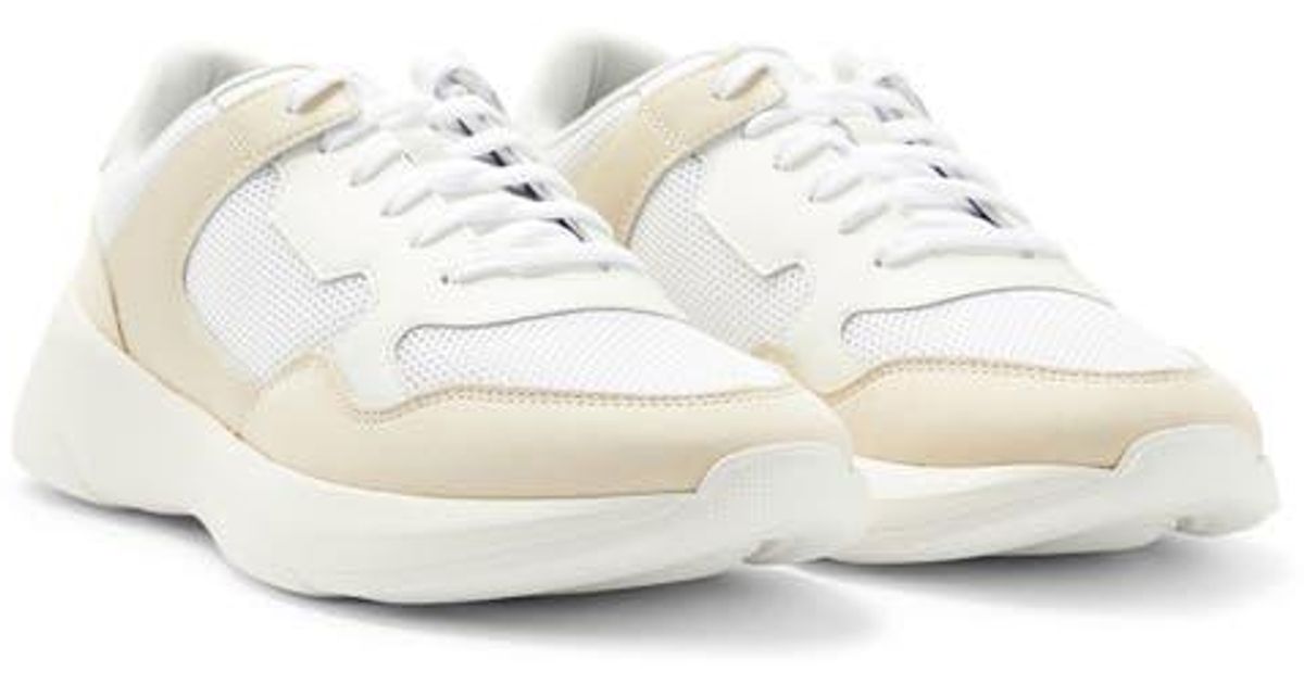 BOSS Dean Runner Sneakers in White for Men | Lyst