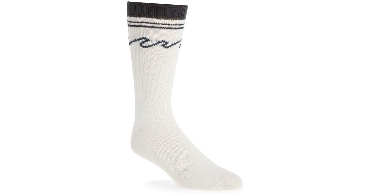 Amiri Wave Stripe Socks in White for Men | Lyst
