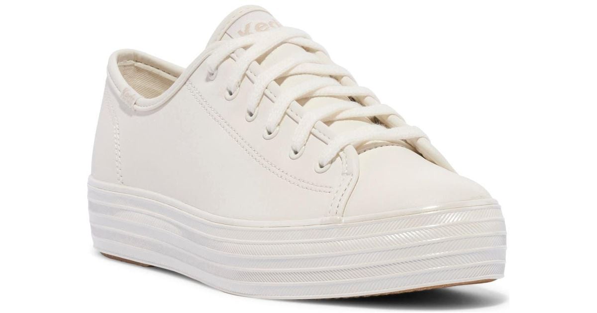 Keds Triple Kick Platform Sneaker in White | Lyst