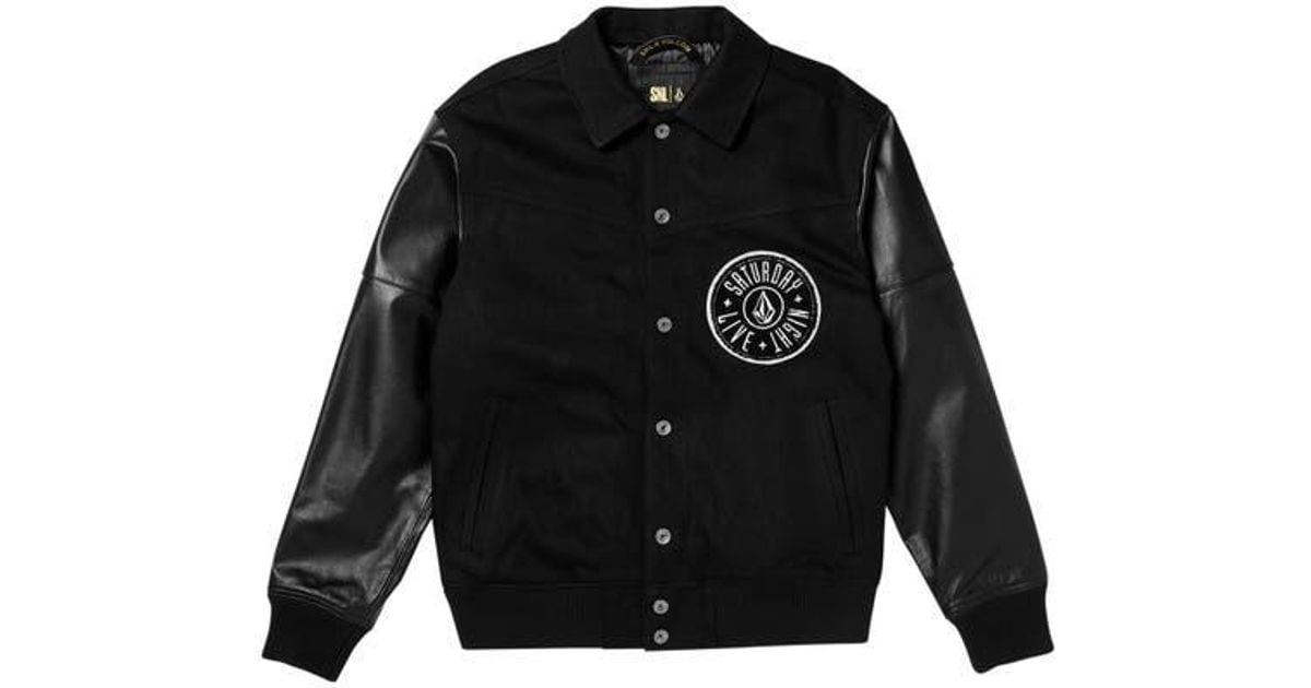 Volcom Snl 50 Collegiate Jacket in Black for Men | Lyst