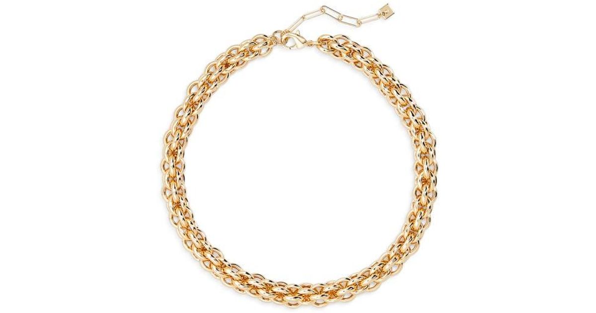 Open Edit Interlocking Link Collar Necklace in Metallic | Lyst