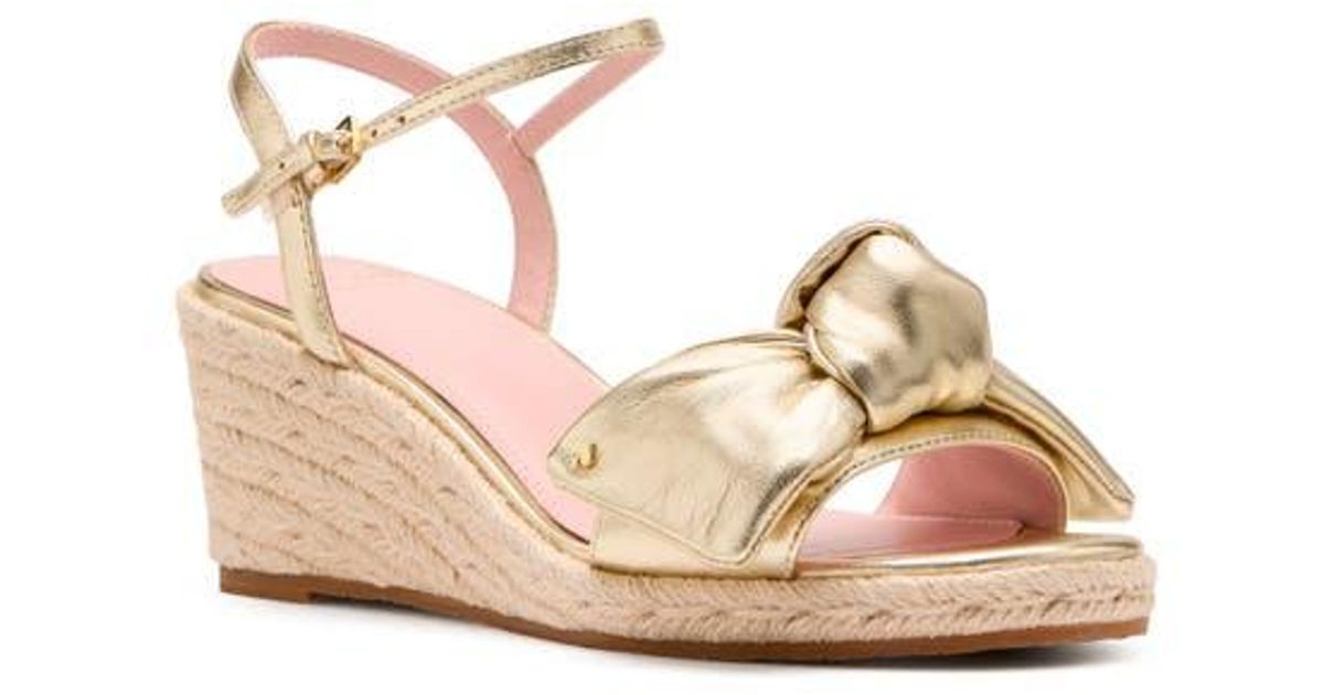 Kate Spade Leandra Ankle Strap Wedge Sandal in Pink | Lyst