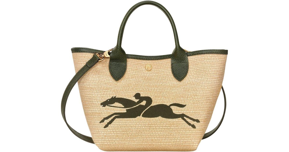 Longchamp Le Pliage Panier Top Handle Bag in Metallic | Lyst