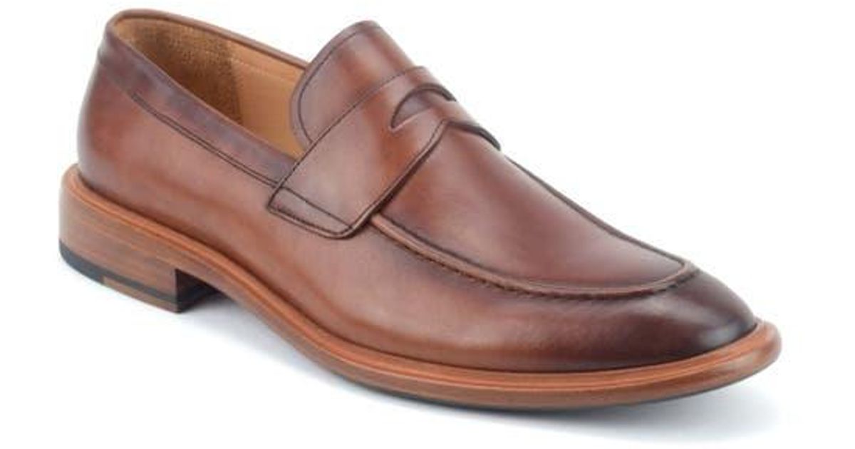Warfield & Grand Savoy Apron Toe Penny Loafer in Brown for Men | Lyst