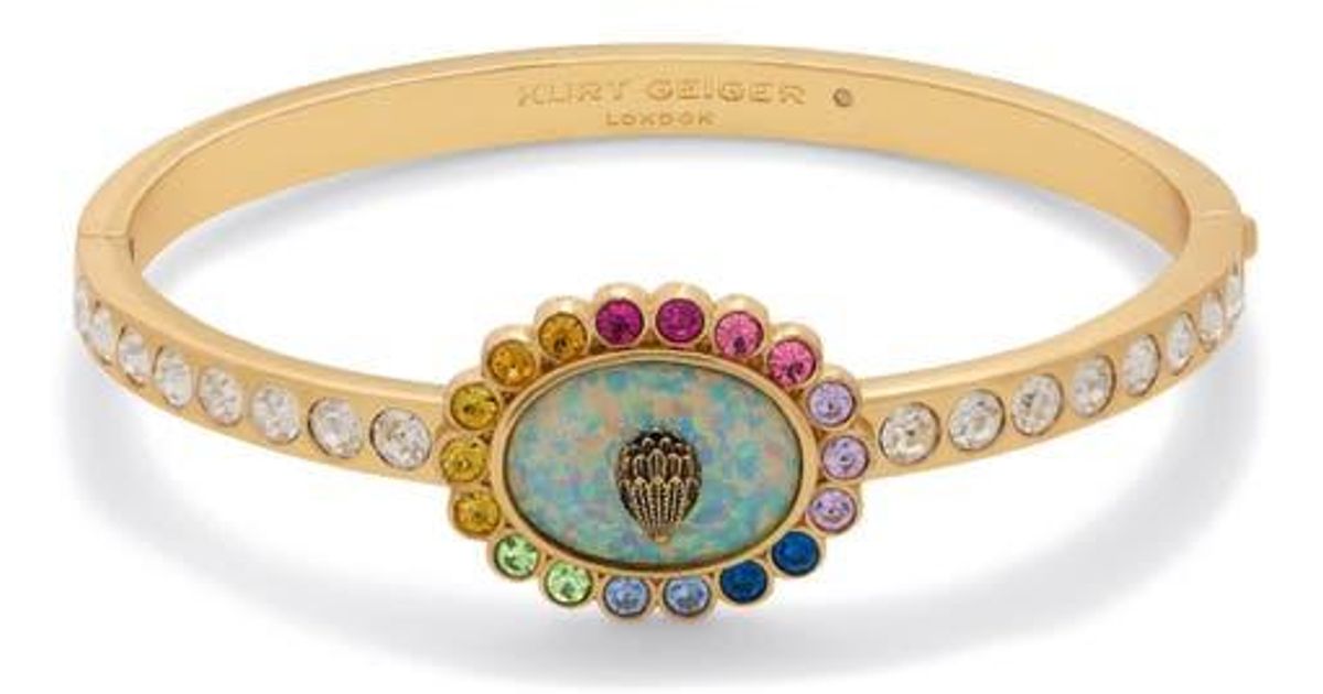 Kurt Geiger Evil Eye Hinge Bangle Bracelet | Lyst