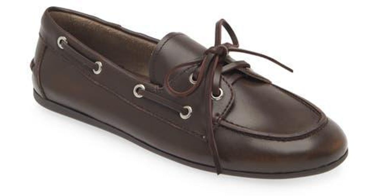 Jeffrey Campbell Boast Boat Shoe in Brown | Lyst