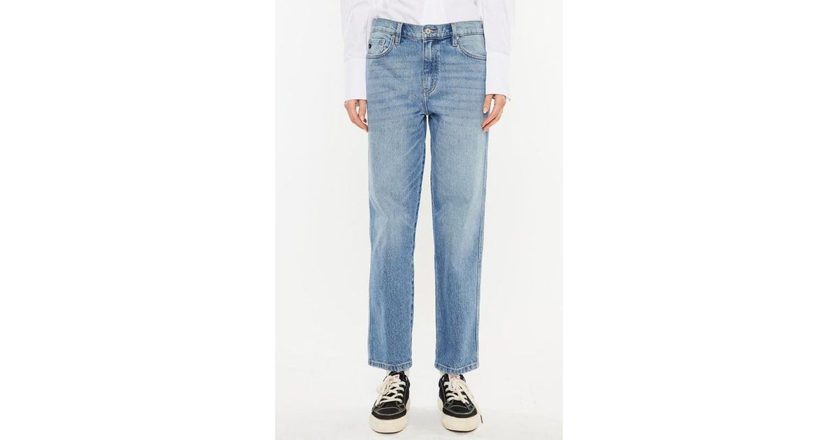 Kancan Gabby High Rise Slouch Fit Jeans in Blue | Lyst