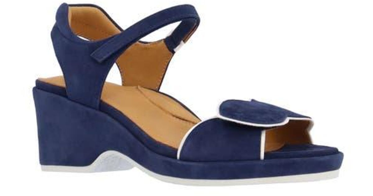 L'amour Des Pieds Marora Wedge Sandal in Blue | Lyst