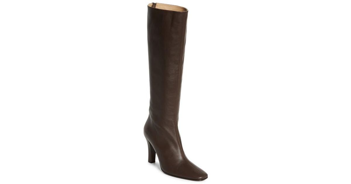 The Row Mona Knee High Boot in Brown | Lyst