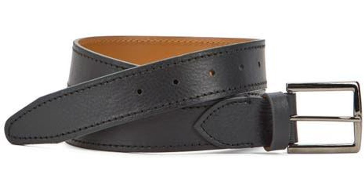 Johnston & Murphy Harrison Soft Leather Belt in Black for Men | Lyst