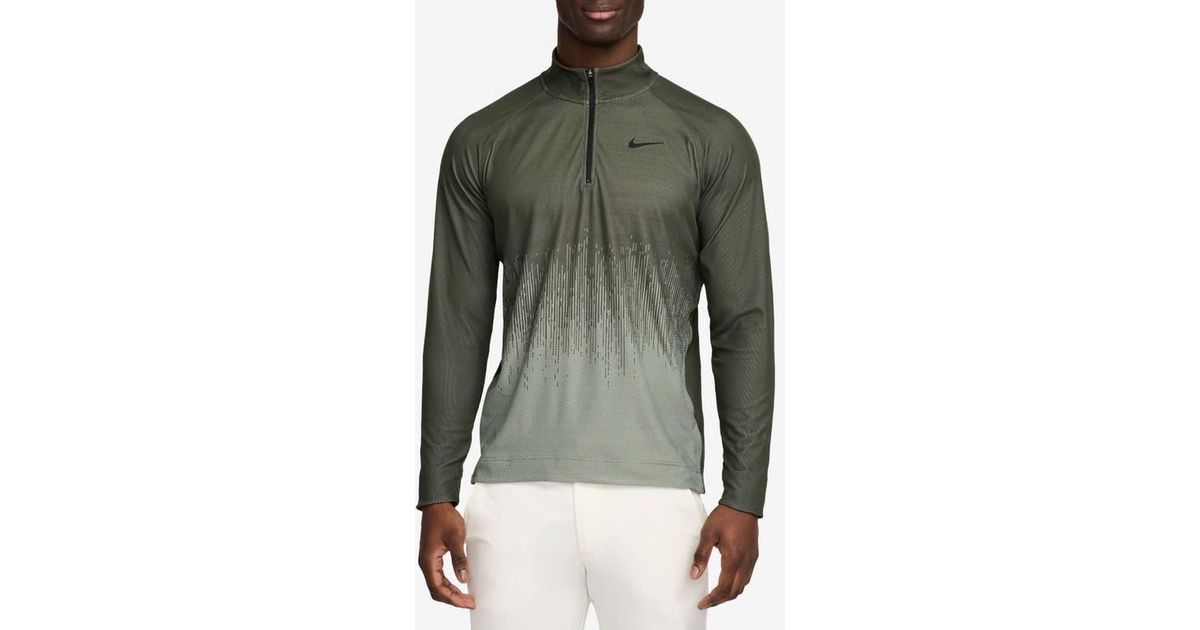 Nike Tour Dri-Fit Adv Half Zip Golf Top in Green for Men | Lyst