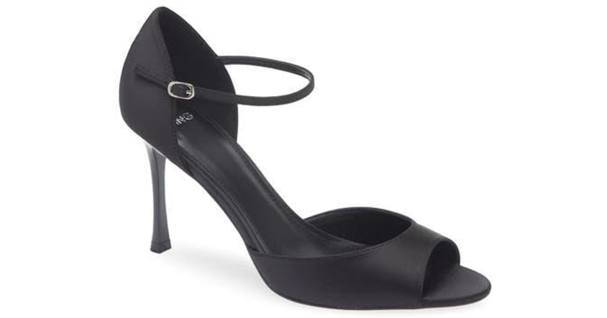 Mango Satin Stiletto Sandal in Black | Lyst