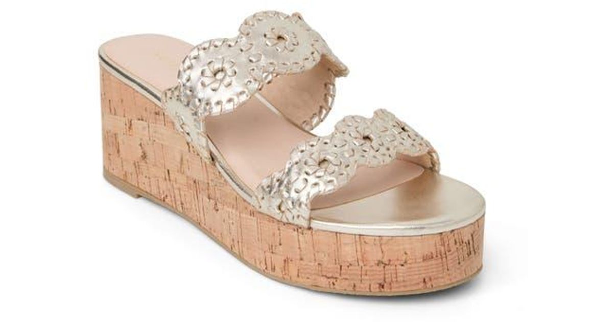 Jack Rogers Laurin Platform Wedge Sandal in Pink | Lyst