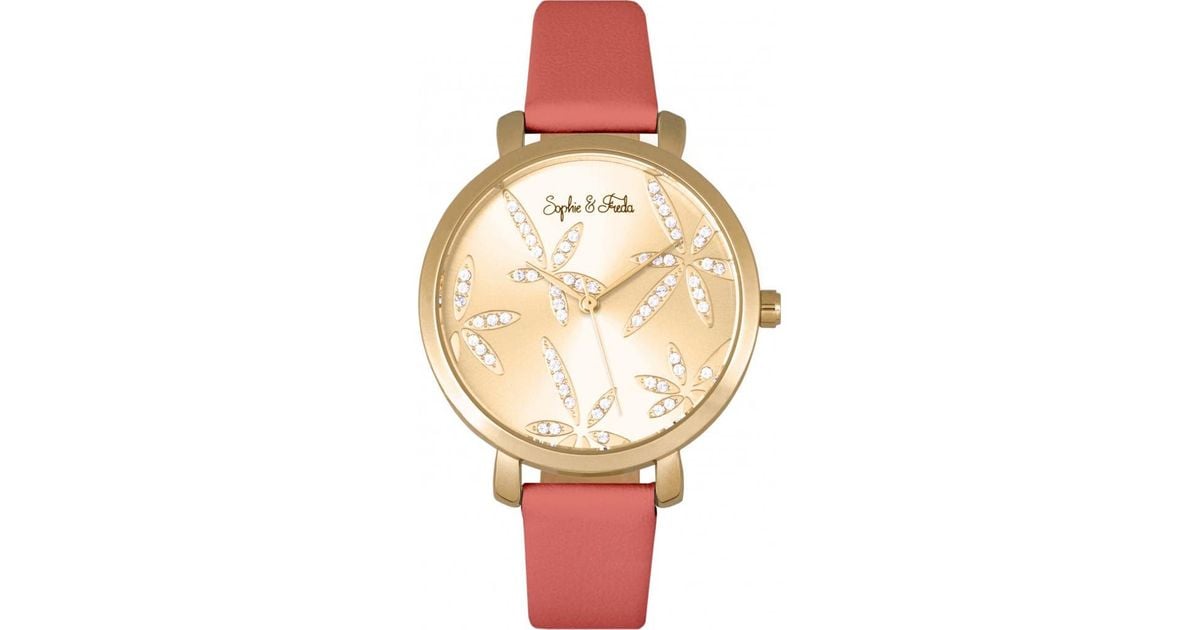 Sophie & Freda Sophie & Freda Key West Leather-Band Watch W/Swarovski ...