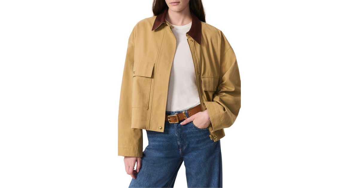 Rag & Bone Nonie Cotton Jacket With Removable Lining in Natural | Lyst