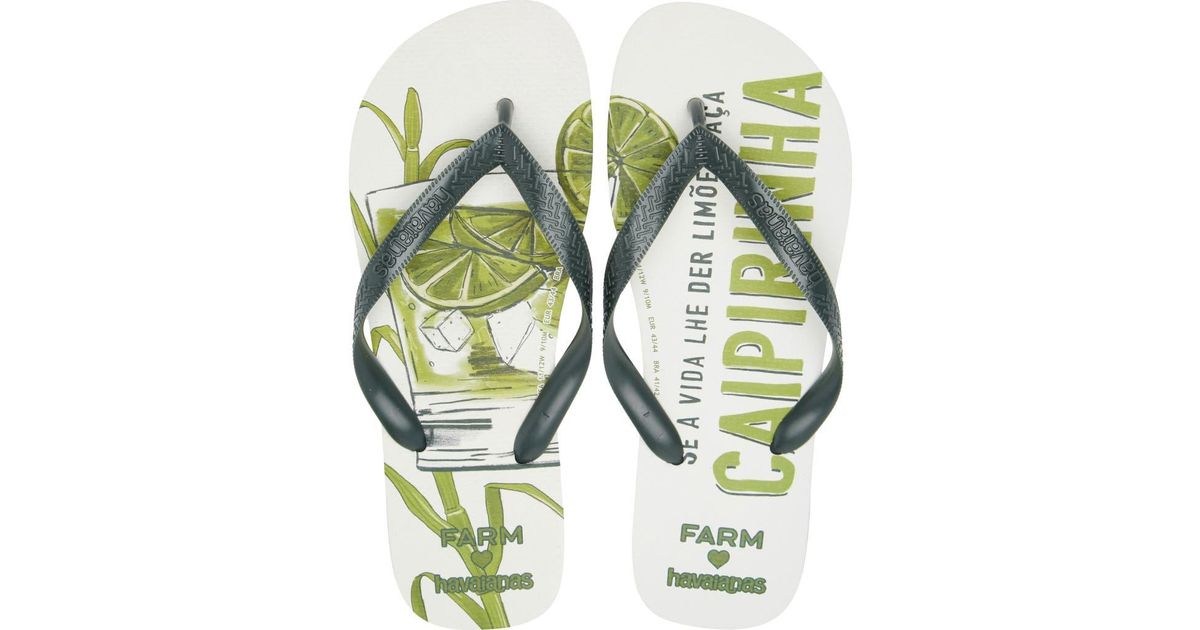 Havaianas X Farm Rio Caipirinha Flip Flop in Green | Lyst