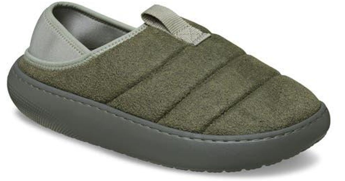 Crocs™ Classic Vegan Suede Quilted Slip On Shoe in Green for Men | Lyst