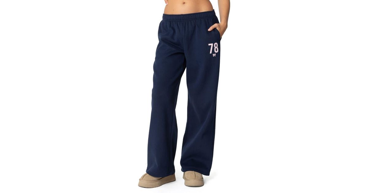 Edikted 78 Bow Sweatpants in Blue | Lyst