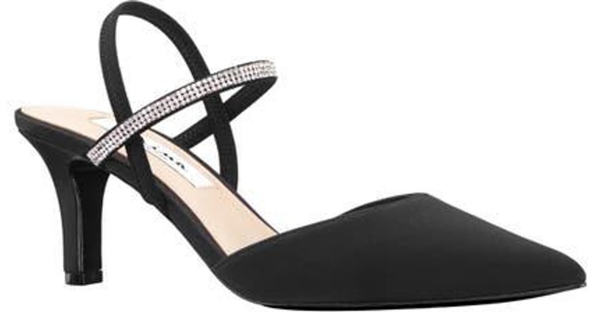 Nina Billie Slingback Pointed Toe Pump in Black | Lyst