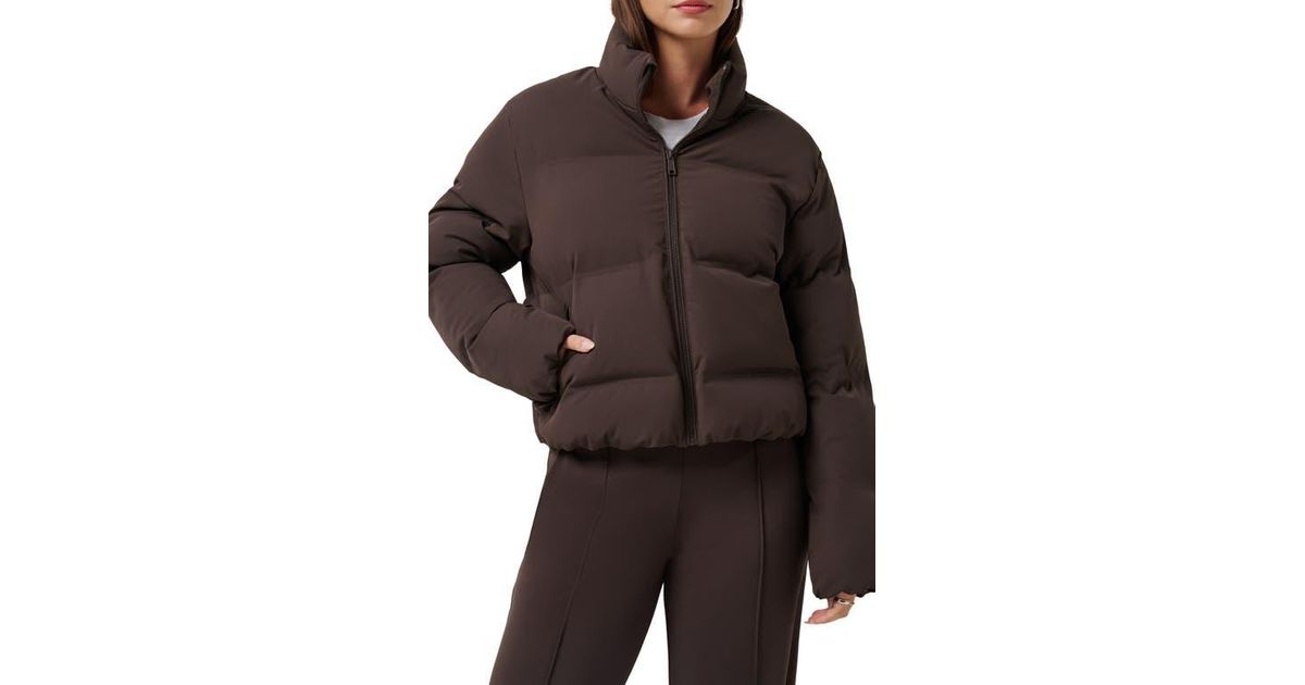 Travis Mathew Moontide Bonded Puffer Jacket in Black | Lyst
